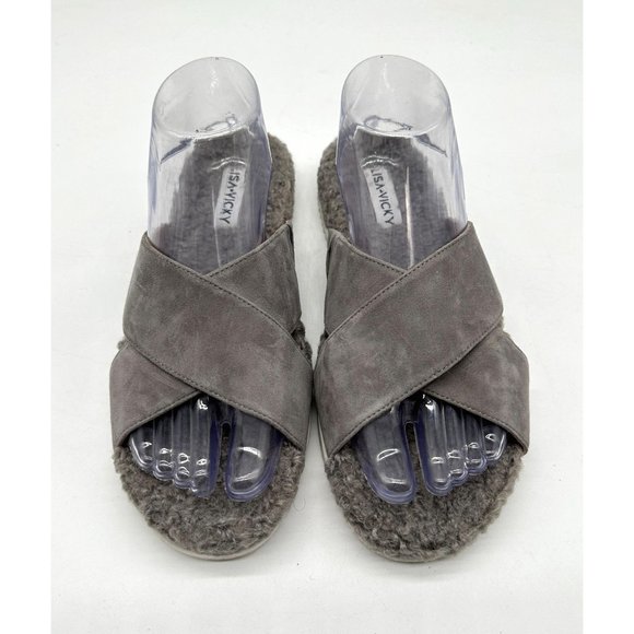 Lisa Vicky | Shoes | Lisa Vicky Sandals Womens Snug Slide Faux Fur ...